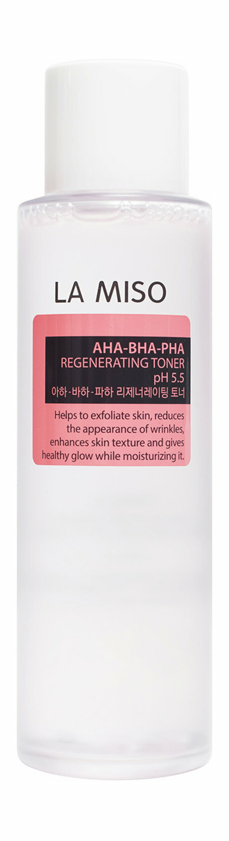 La Miso AHA-BHA-PHA Regenerating Toner pH5.5 Интенсивный обновляющий тонер для лица с кислотами 150мл