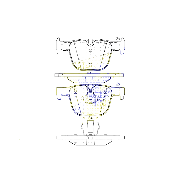 ICER 182064 (34206799813 / 34216850570) 182064 колодки дисковые задние \ BMW (БМВ) f30 3.5i 11