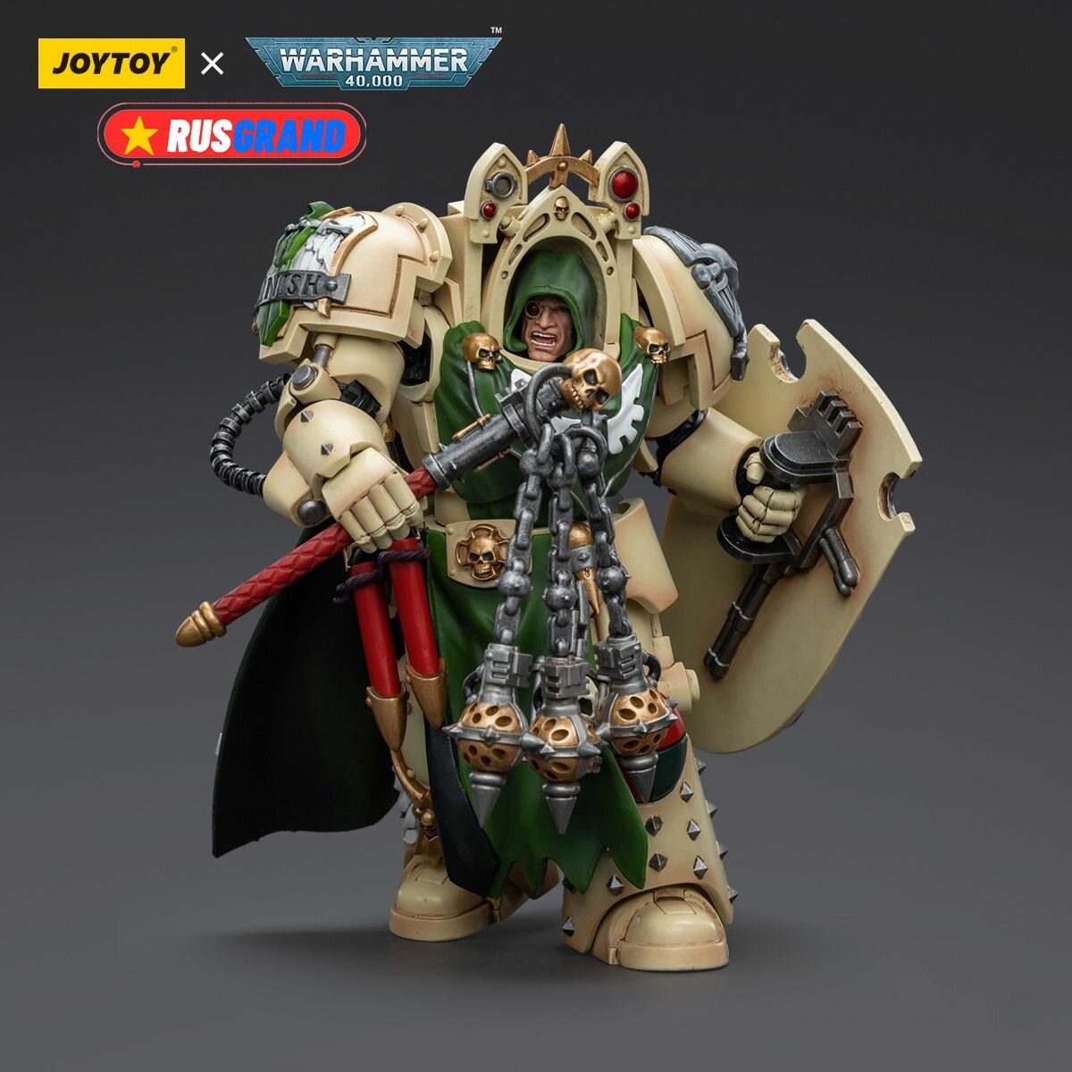 Фигурка Подвижная JOYTOY Warhammer 40000 Dark Angels Deathwing Knight Master with Flail of the Unforgiven