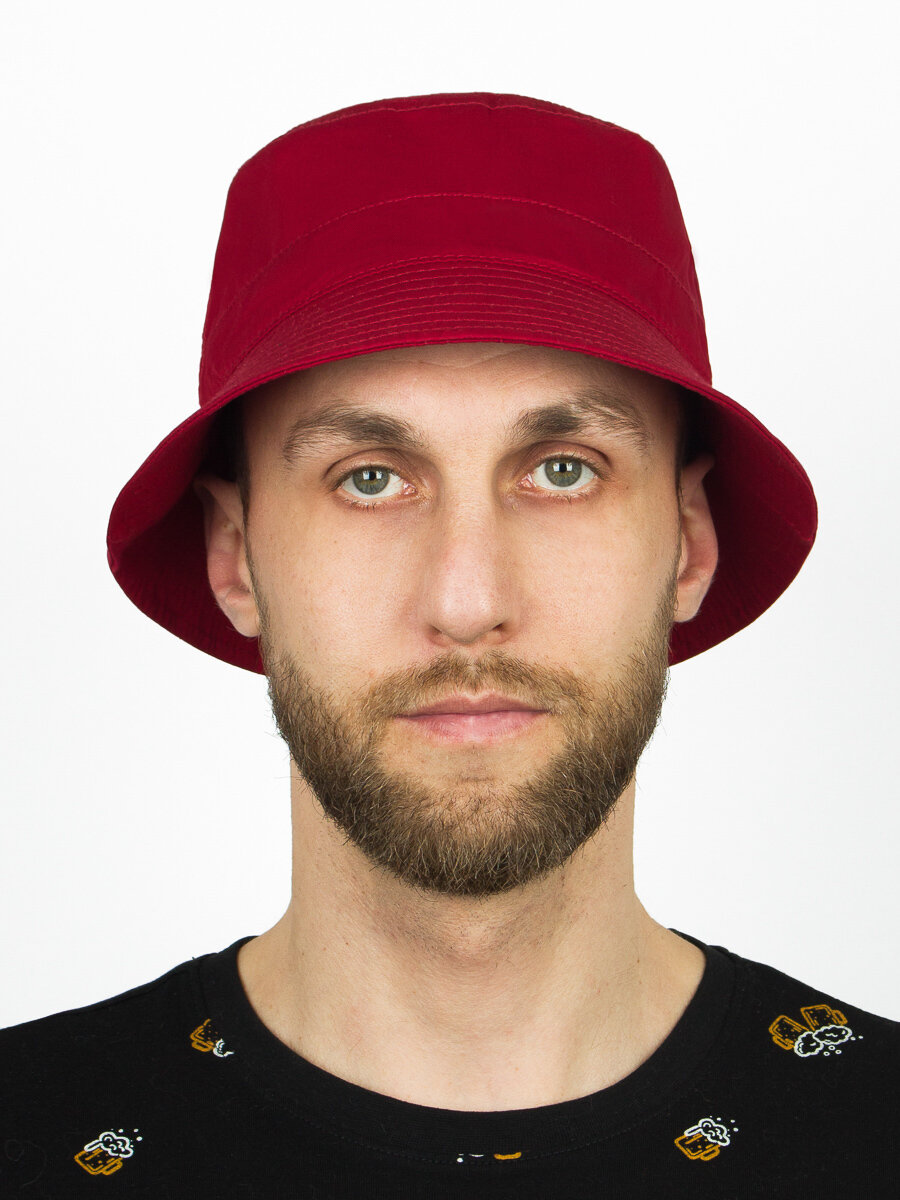 Панама Панама для взрослых летняя 100% хлопок Onesize цвет красный для мужчин