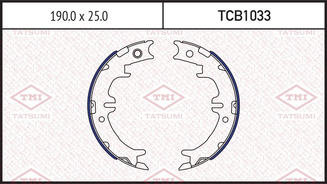 Tatsumi колодки тормозные барабанные tcb1033