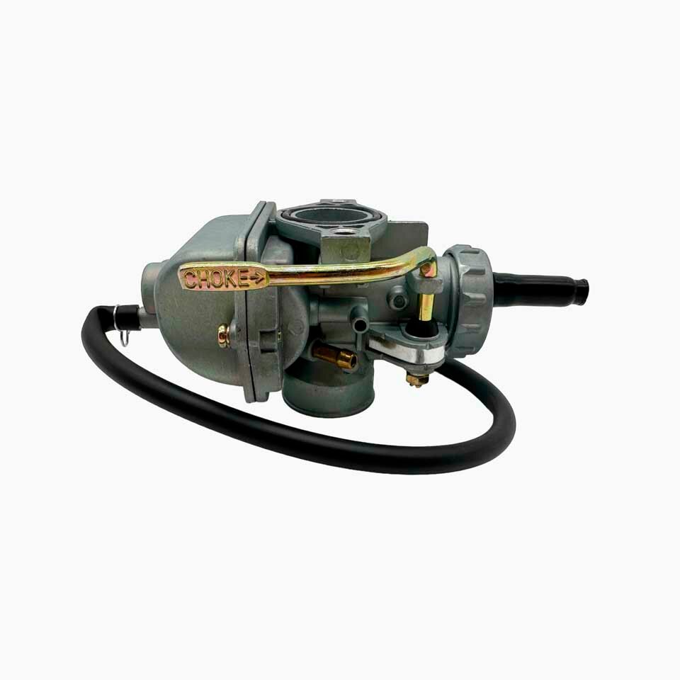 Карбюратор на мопед Альфа, Дельта 4T 139FMB, 147FMH, 50-70см3 (железный рычаг заслонки)