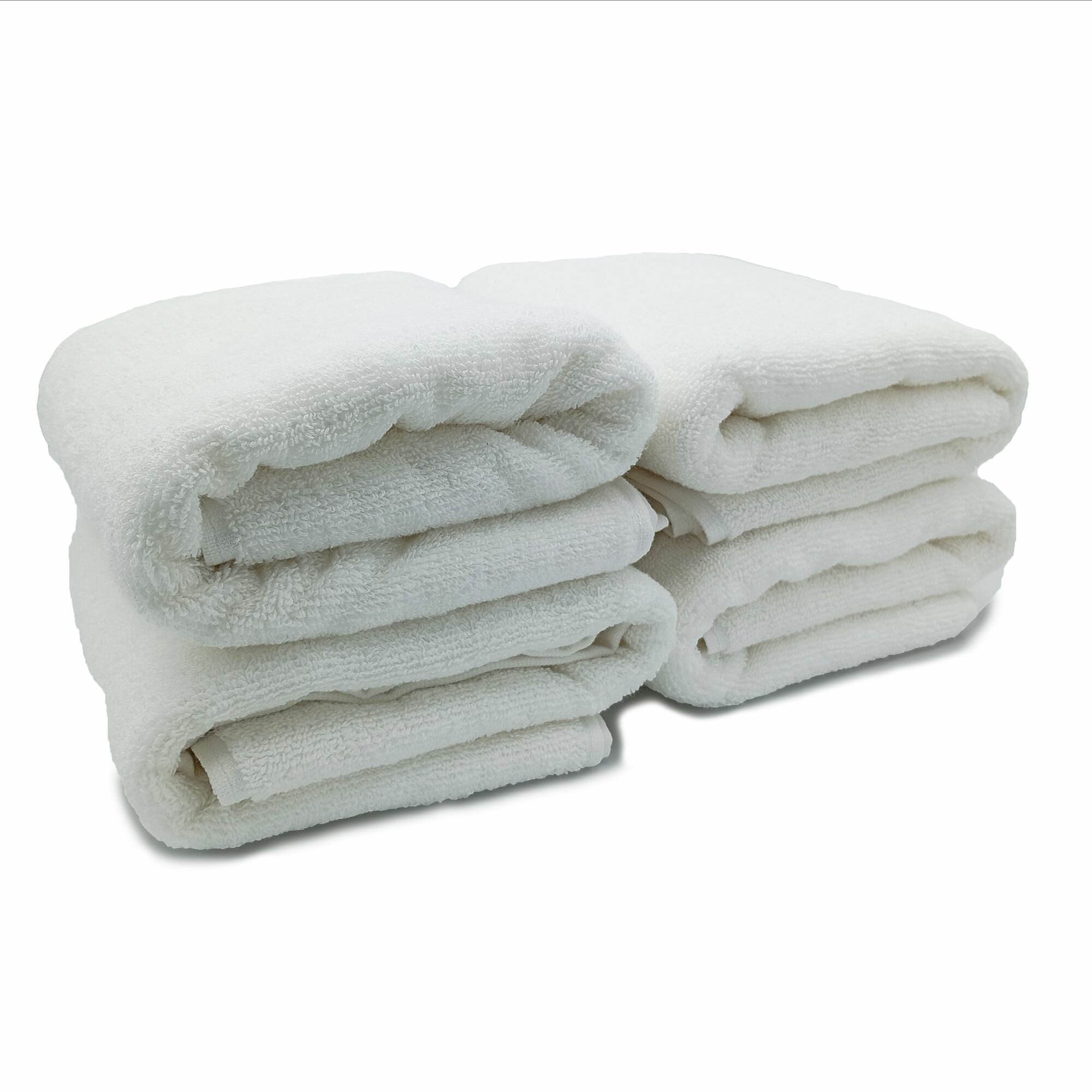 Набор банных полотенец 50х90 см. 4 шт Хлопок 100% 450г/м2 Белый