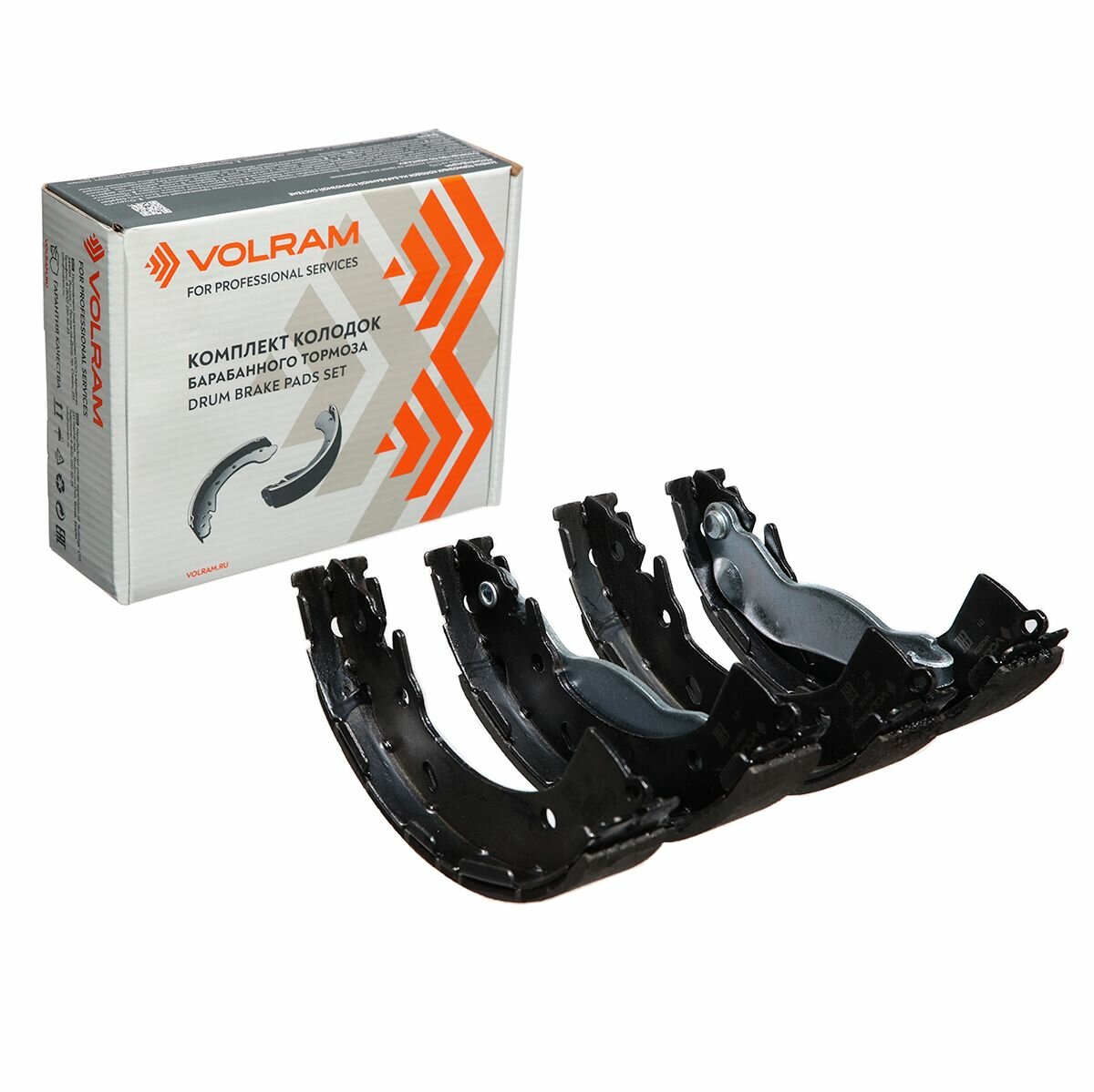 Колодки тормозные барабанные Volram VR26734 задние 203x32мм Hyundai Solaris 2 (17-); Kia Rio 4 (17-)