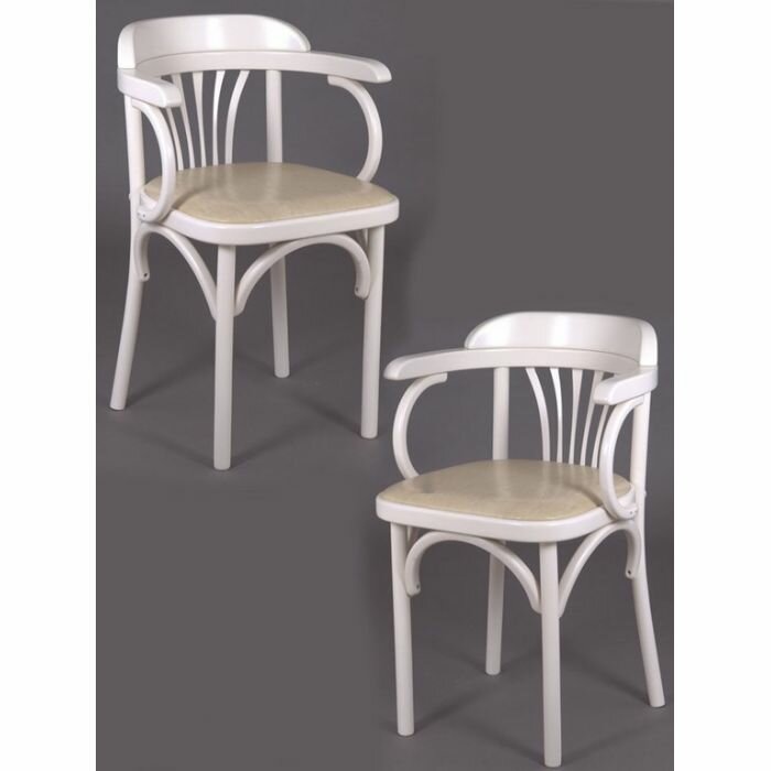 Комплект из 2-х стульев Венский мягкий (слоновая кость, экокожа бежевая)