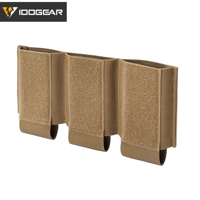 IDOGEAR Тактический тройной чехол для магнитов с крючком и петлей, эластичный быстрый доступ, отличное удерживание, совместимость с различными платформами 3598.
