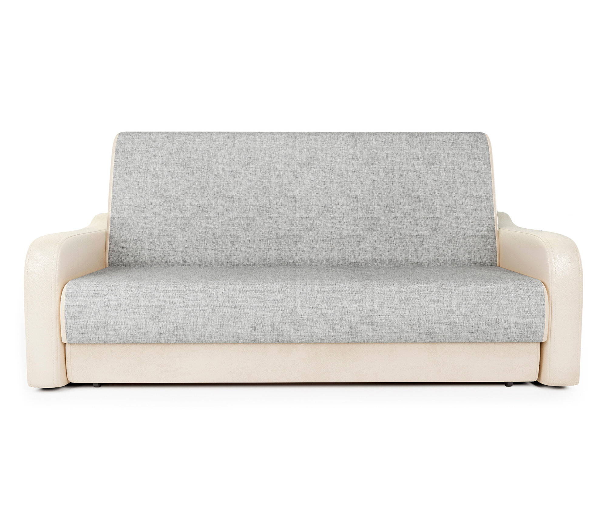 Диван-кровать книжка Грант М 120 экокожа беж и серый шенилл