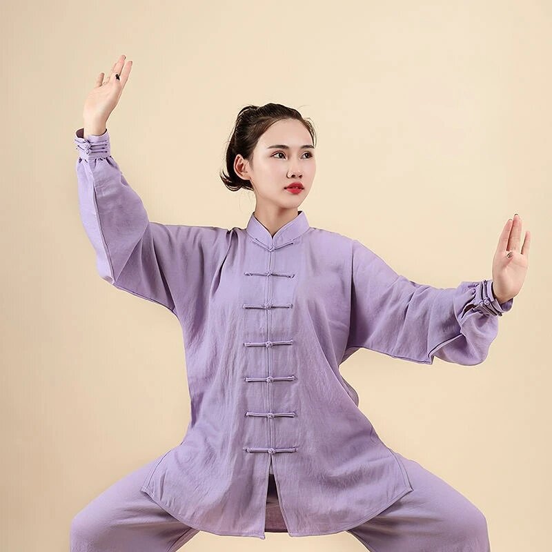 Бueifet Униформа Тай Чи из хлопка и льна L, as picture