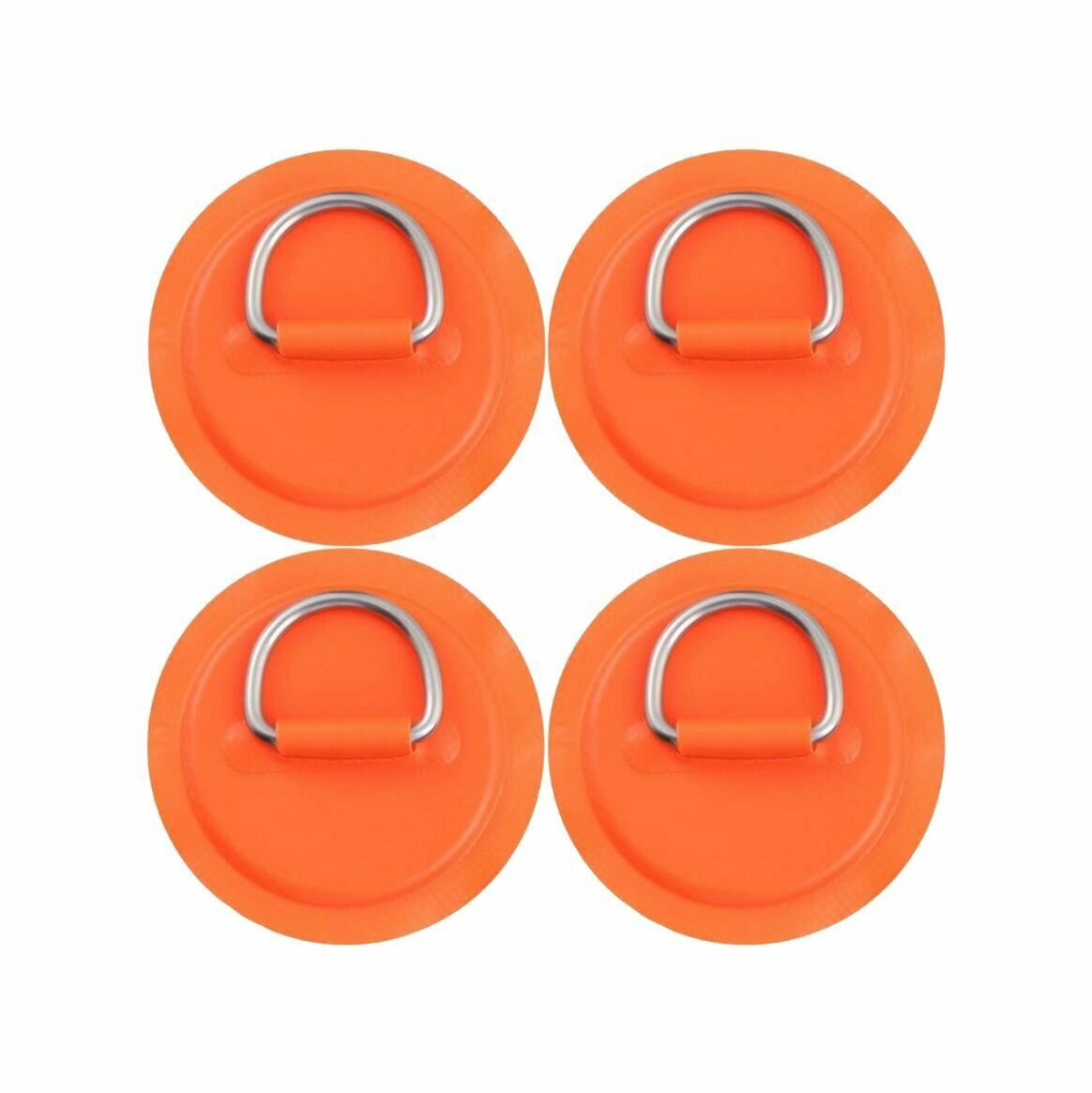 4 шт Патч Рым для SUP доски с металлическим кольцом оранжевый