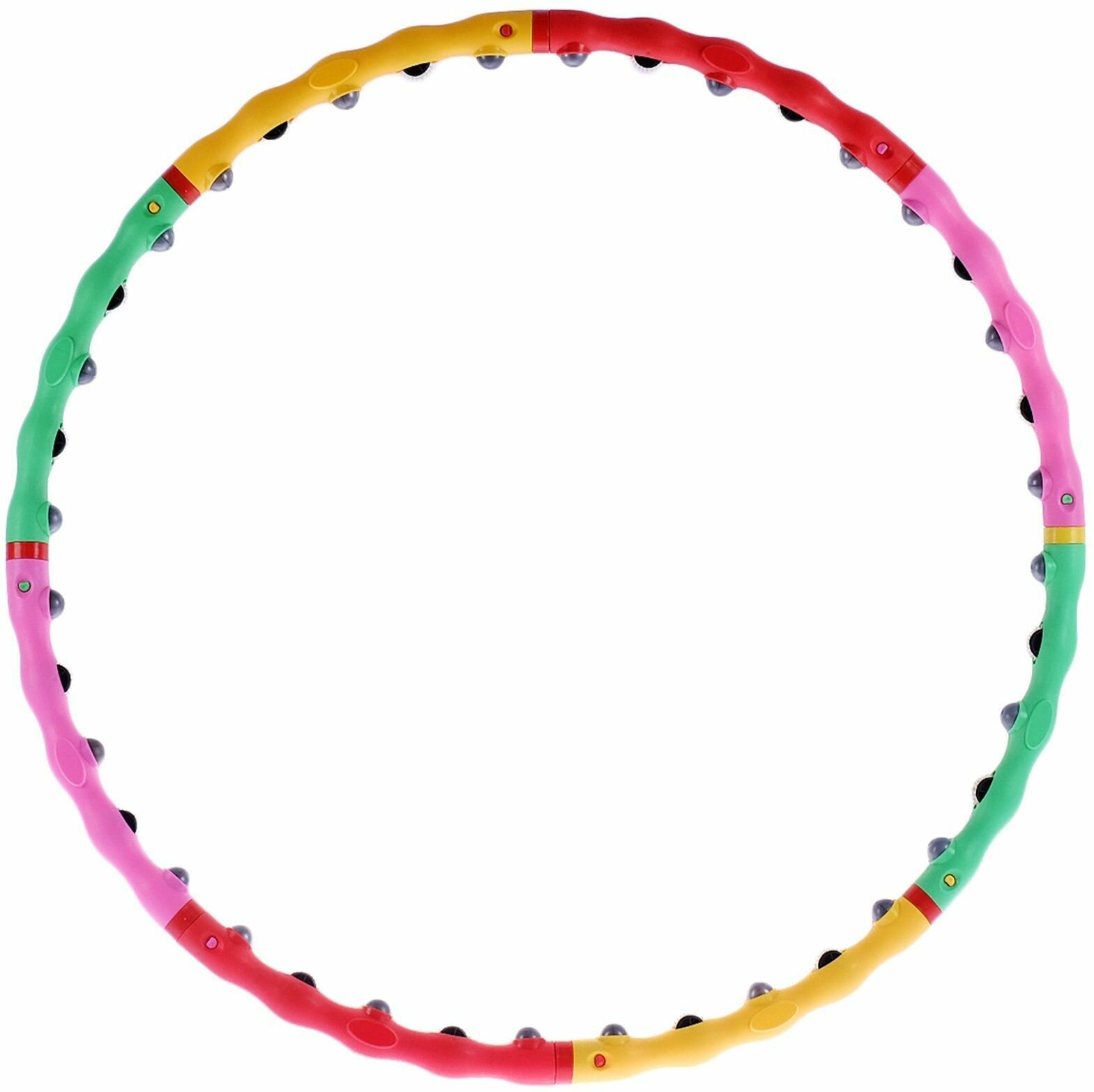 Обруч массажный разборный с роликами и шипами для занятий фитнесом, спортивный хулахуп для похудения живота и боков, d-98 см, 1,25 кг