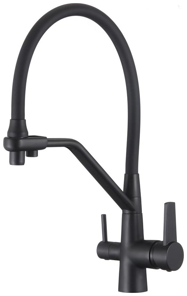 Смеситель для кухни с подключением фильтра для воды D-Lin черный (D159317-A)