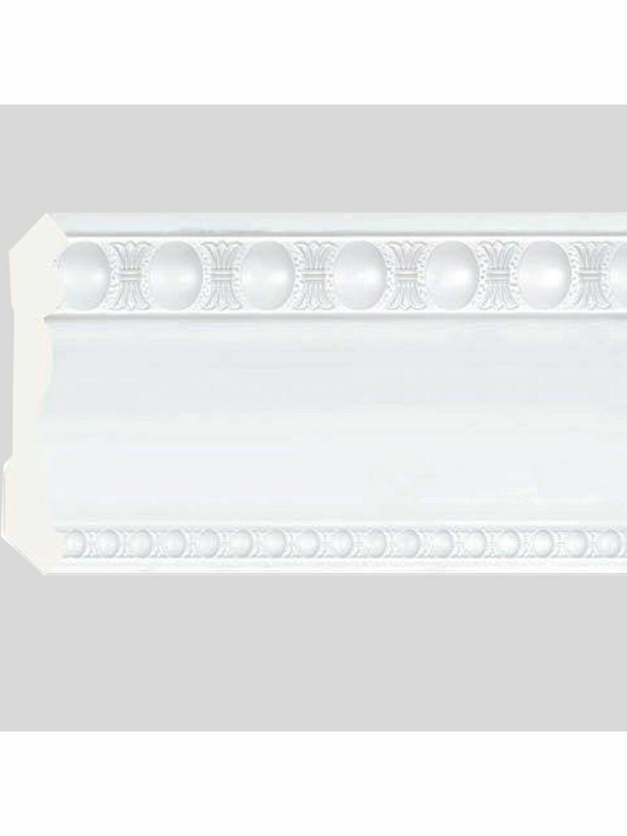 Плинтус потолочный Молдинг на стену декор, 1100х110х78 мм Белый мат - 2 шт.