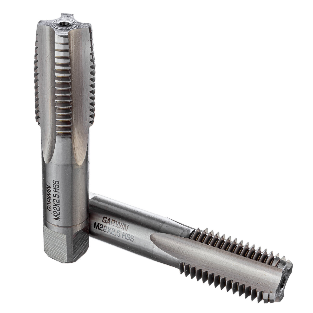GARWIN INDUSTRIAL GM-TC22250 Метчики ручные M22x2.5, DIN 352, HSS, 6H, комплект из 2 штук