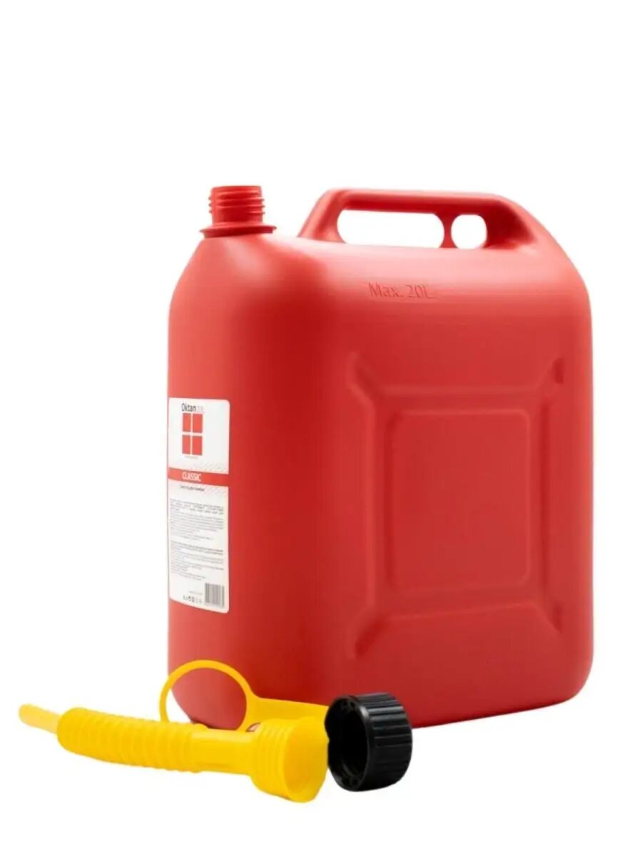 Канистра для бензина Oktan CLASSIC 20 л красная пластиковая