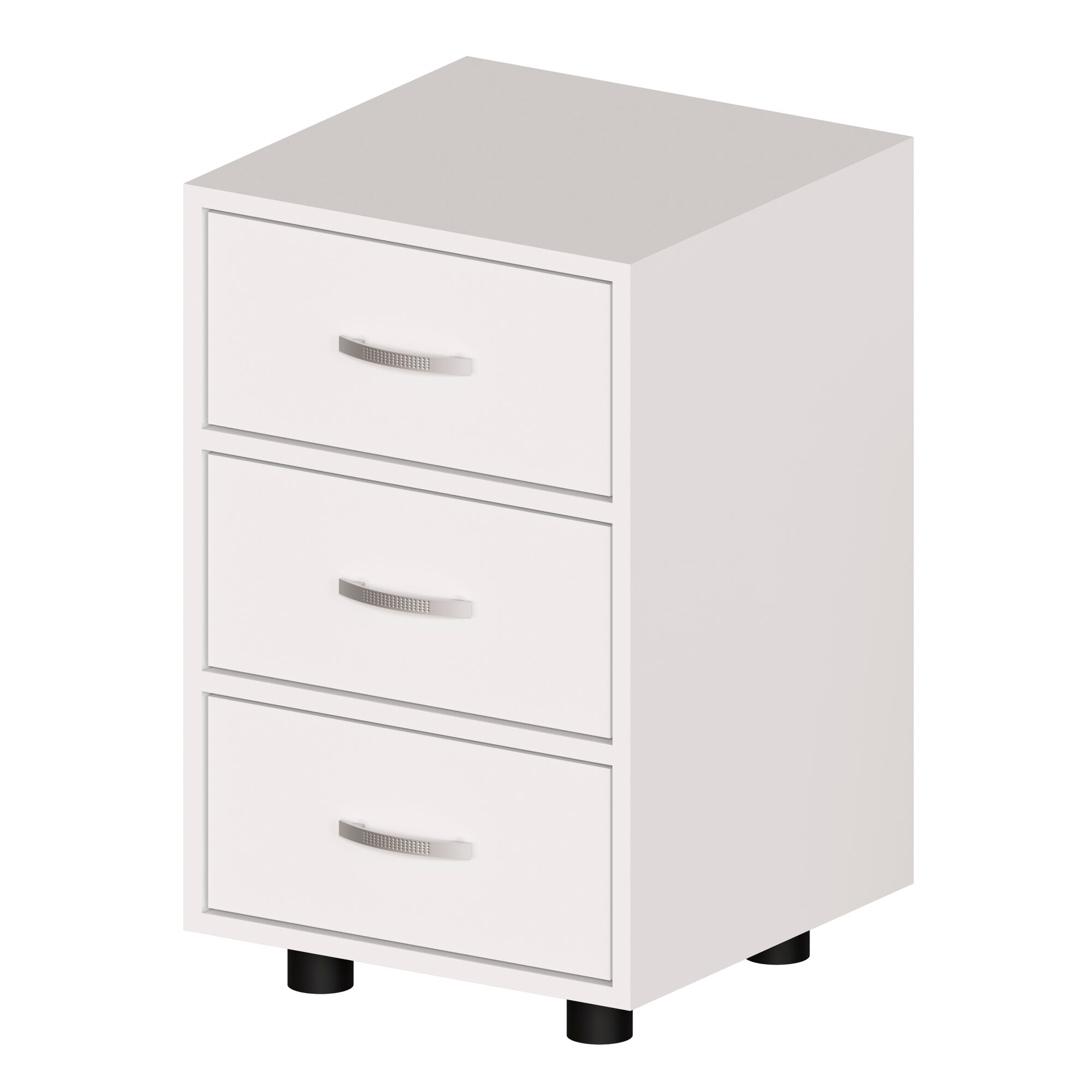 Комод СитиМебель-3 Ширина 40 см, Глубина 40 см, Высота 64 см, цвет: Белый