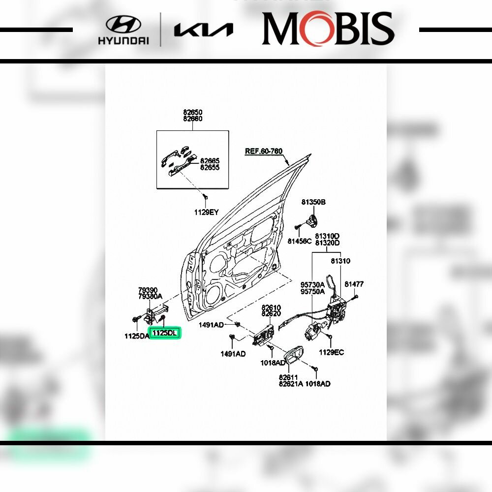 Болт 10шт. Hyundai Accent ТагАЗ, Creta, Getz, Ix55, Sonata, Tucson Veloster / арт. 1125108256B / бренд MOBIS