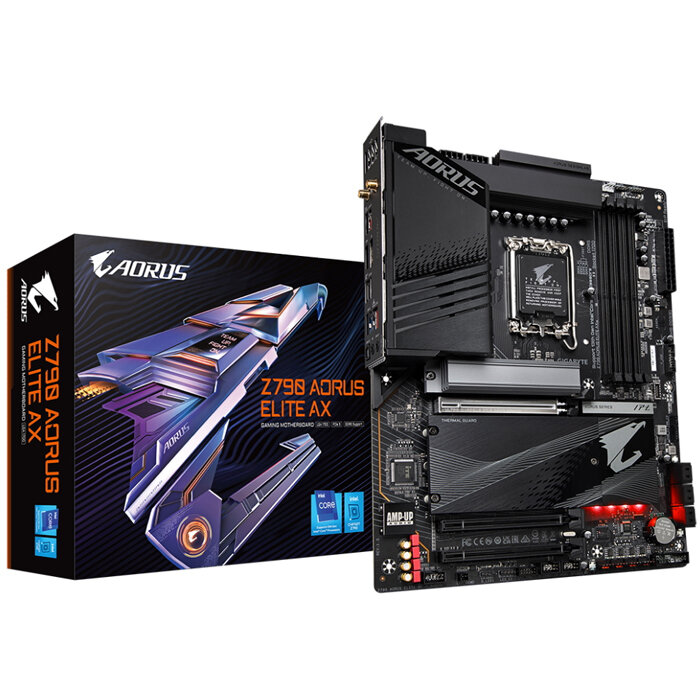 Материнская плата Gigabyte Z790 Aorus Elite, поддержка DDR5, пассивное охлаждение