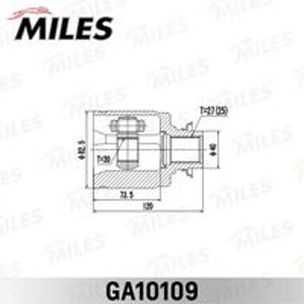 MILES ga10109 (GA10109) шрус Honda (Хонда) cr-v rd1 / 2 at (lh) / hr-v gh1 / 2 / 3 at (lh)внутр.