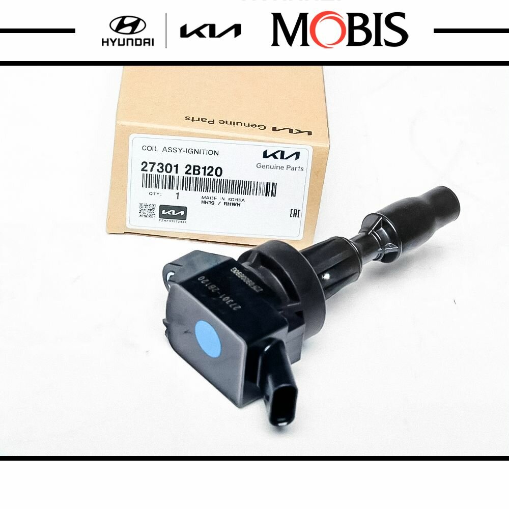 Катушка зажигания для Hyundai Elantra (AD) 2015-2019, Kona 2017-2020, Tucson 2015-2021, Veloster 2014-2020, I30 II 2015-2017; KIA Ceed II-III 2015-2024, Cerato IV 2018-2022, Optima IV 2018-2020, Seltos 2019-2021, Soul 2016-, Sportage 2015- / арт. 273012B