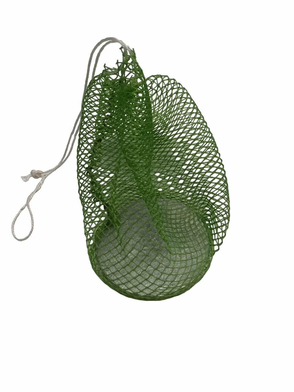 Кормушка-сетка с грузом / Кошель для рыбалки. 1.3 л. Сетчатый мешок (ячейка 5мм*5мм). Кормушка сетка рыболовная 200 гр. Диаметр груза 80 мм.