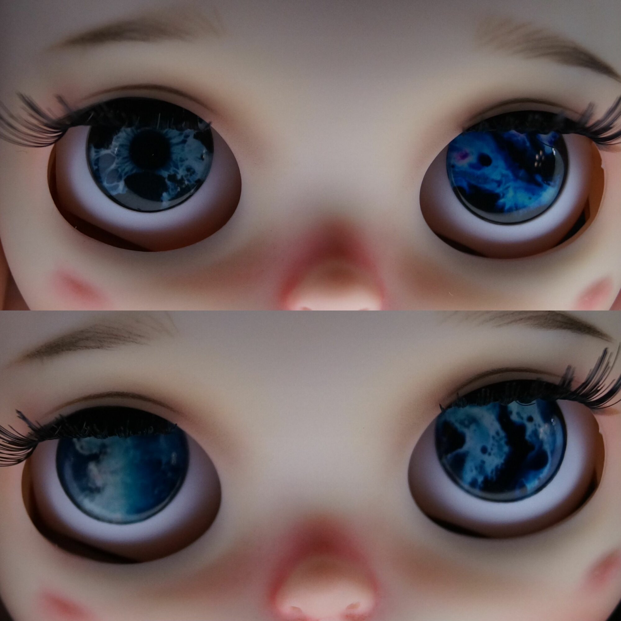 Глаза для кукол 14 мм стеклянные для Блайз