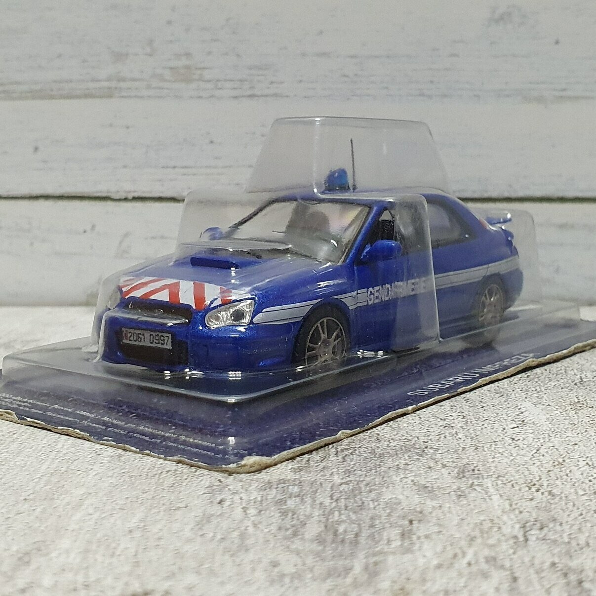 Subaru Impreza Полиция Франции Коллекционная модель полицейские машины мира Deagostini 1/43