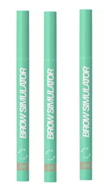 Лайнер для бровей Love Generation Brow Simulator, тон 01 светло-коричневый, 0,5 мл 3 шт