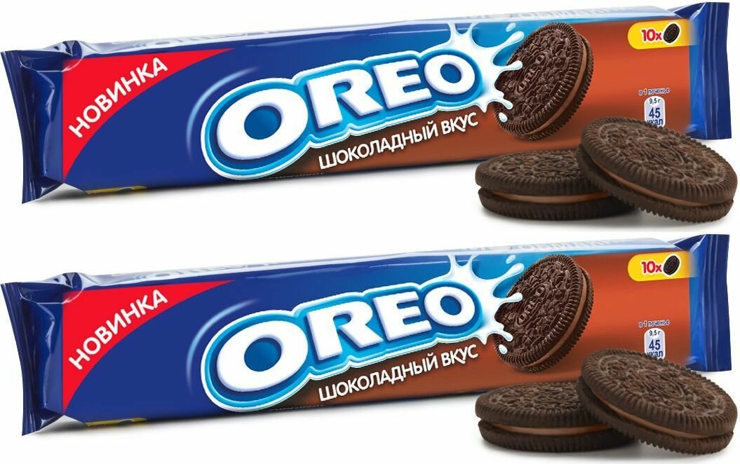 Oreo Печенье Со вкусом шоколада , 95 г, 2 уп