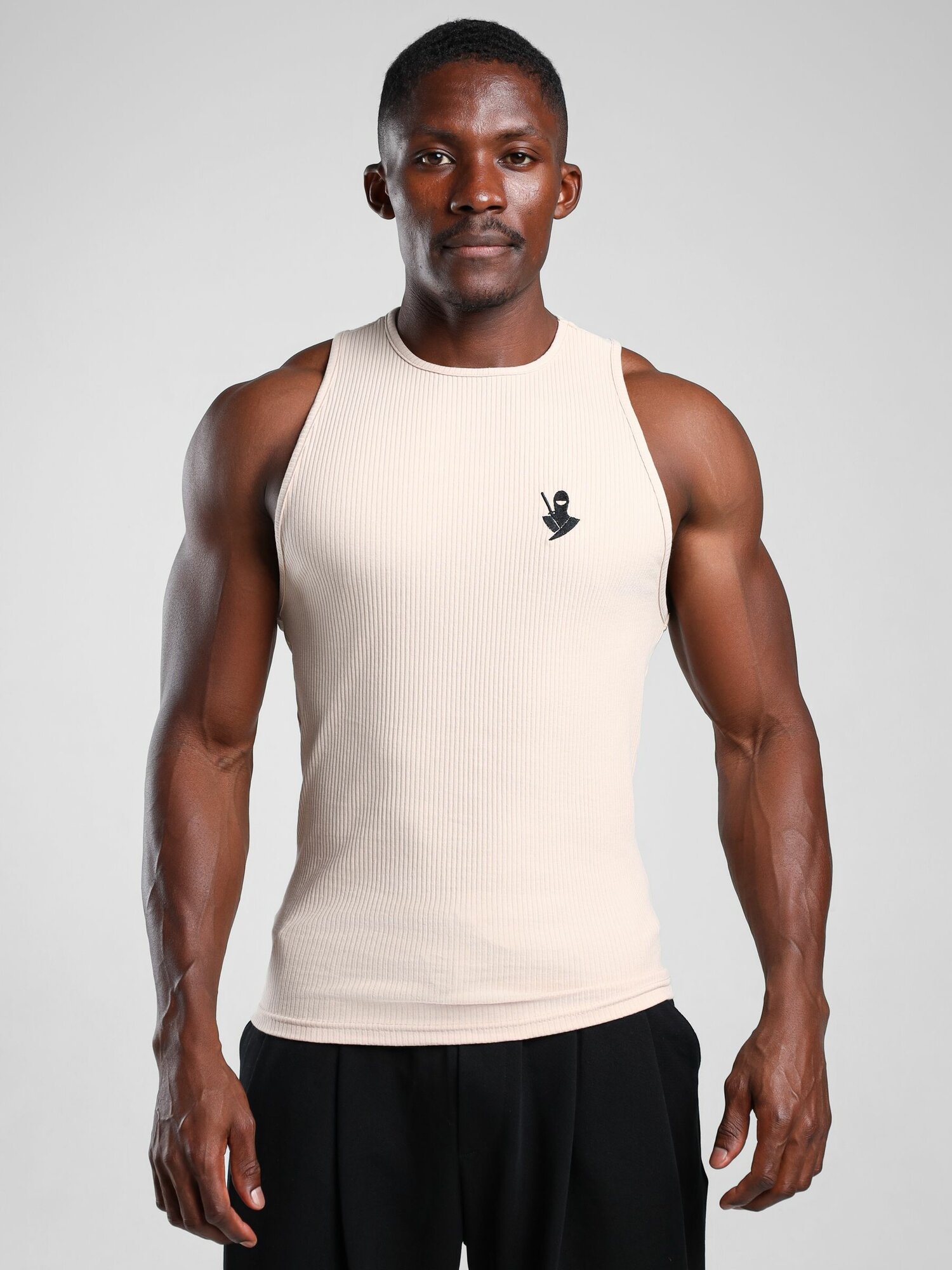 Майка хлопковая в рубчик