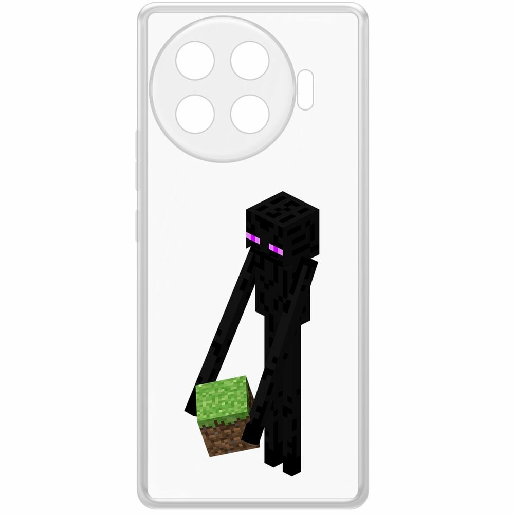 Чехол-накладка Krutoff Clear Case Minecraft-Эндермен для TECNO Spark 20 Pro+