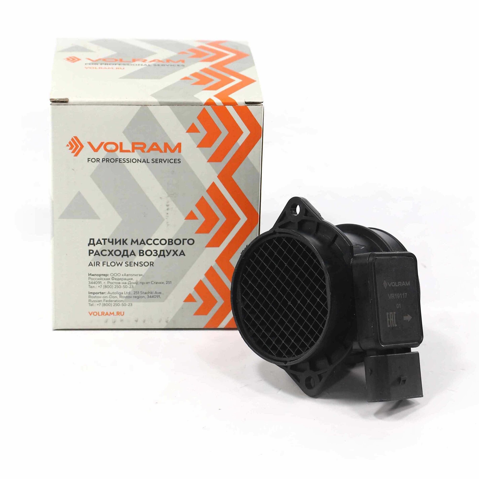 Датчик массового расхода воздуха (ДМРВ), Газ, Уаз (ЗМЗ-405, 406, 409); 5 конт; Микас 7.2+7.1; (VOLRAM)