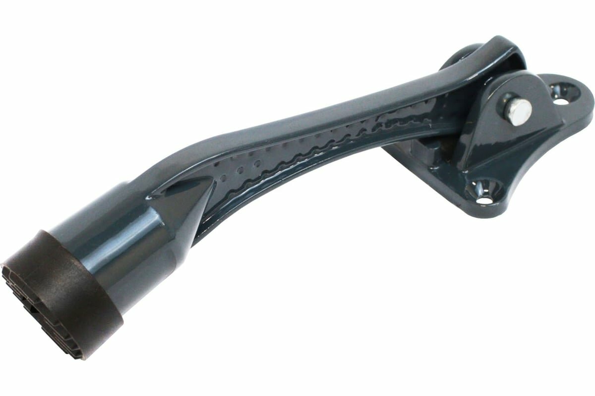 Аллюр КН-130 РУ козья ножка дверной фиксатор серый антрацит RAL7016 15478 для монтажа