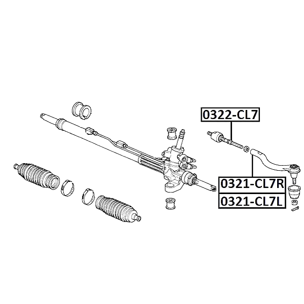 ASVA 0322-CL7 (53010SDAA01) тяга рулевая