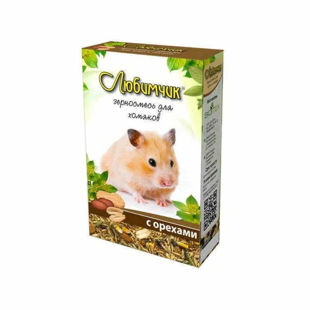 Зерносмесь д/хомяков с орехами 400г Любимчик