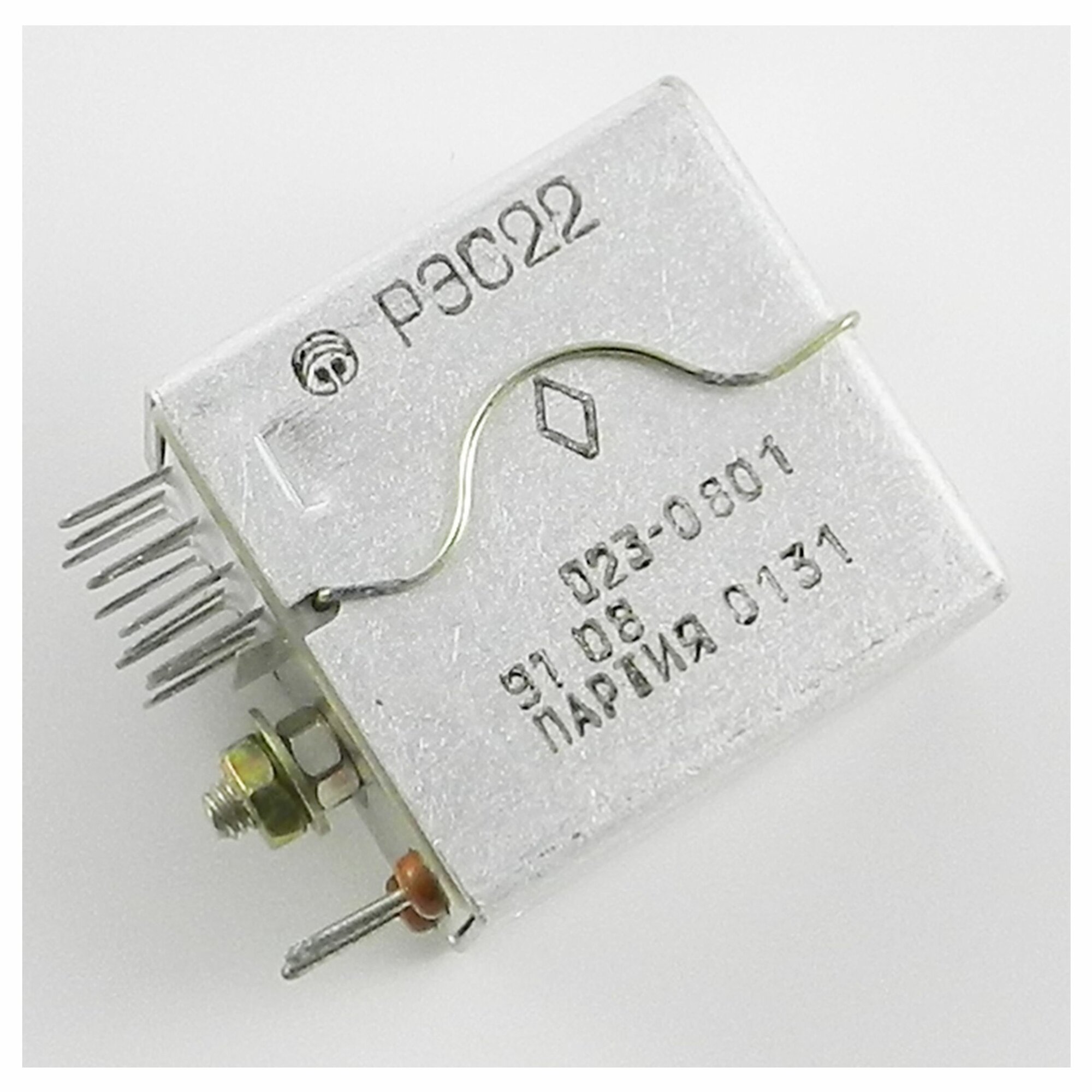 РЭС22 (08.01), зачехленное, двухпозиционное, одностабильное реле, (30 В)