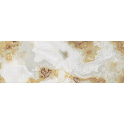 Настенная керамическая плитка Laparet Honey 25х75 см для стен в ванную белая коричневая бежевый