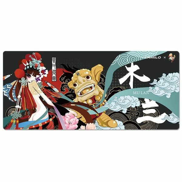 Varmilo Mulan Deskmat XL, красный/синий, игровой коврик для мыши