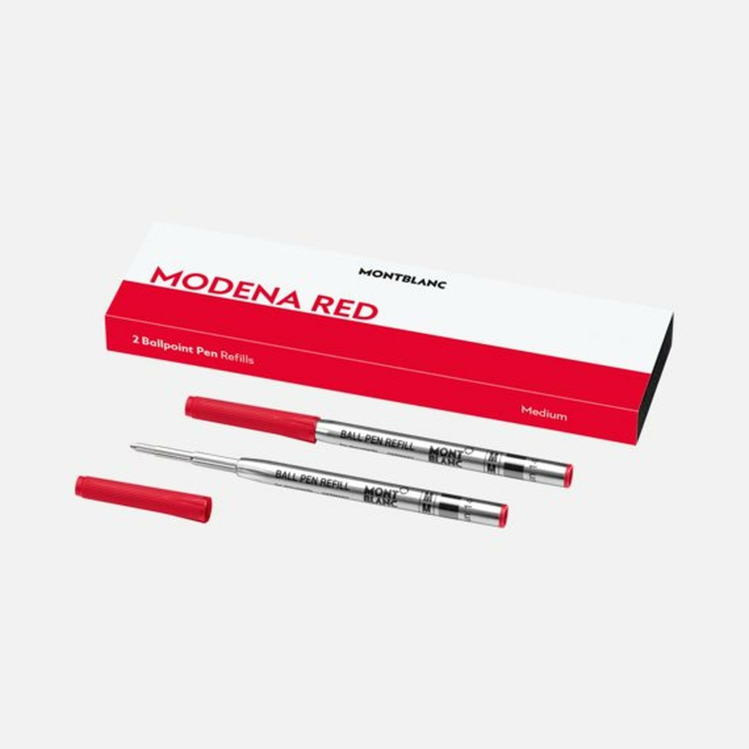 Mont Blanc - 128216 - 2 refill per penna a sfera, rosso Modena (M)