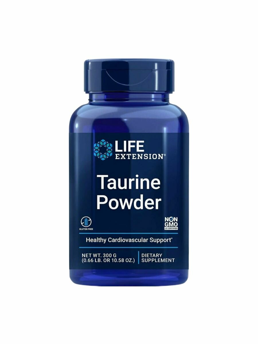 LIFE Extension Taurine Powder, 300 grams , повышает тонус, укрепляет иммунитет — фото 1