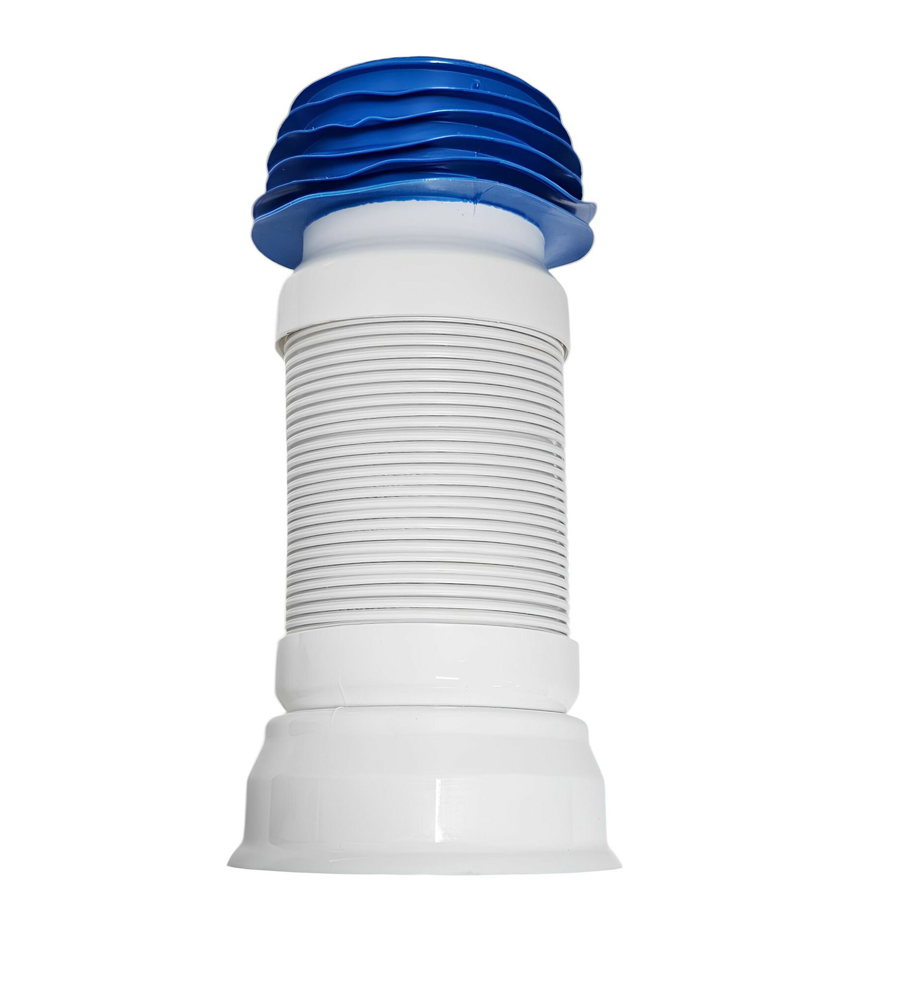 Гофра для унитаза Aquanova армированная белая, длина от 270 до 500 мм, диаметр входа 90 -107 мм, выхода 90-110 мм