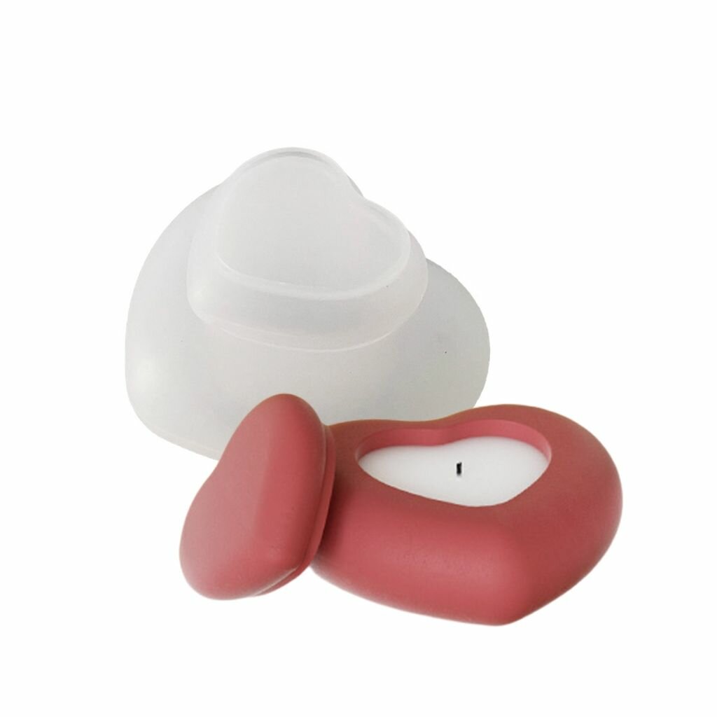 Модный набор прочных силиконовых форм в форме сердца, украшение для хрустальной коробки хранения эпоксидной смолы и подсвечника