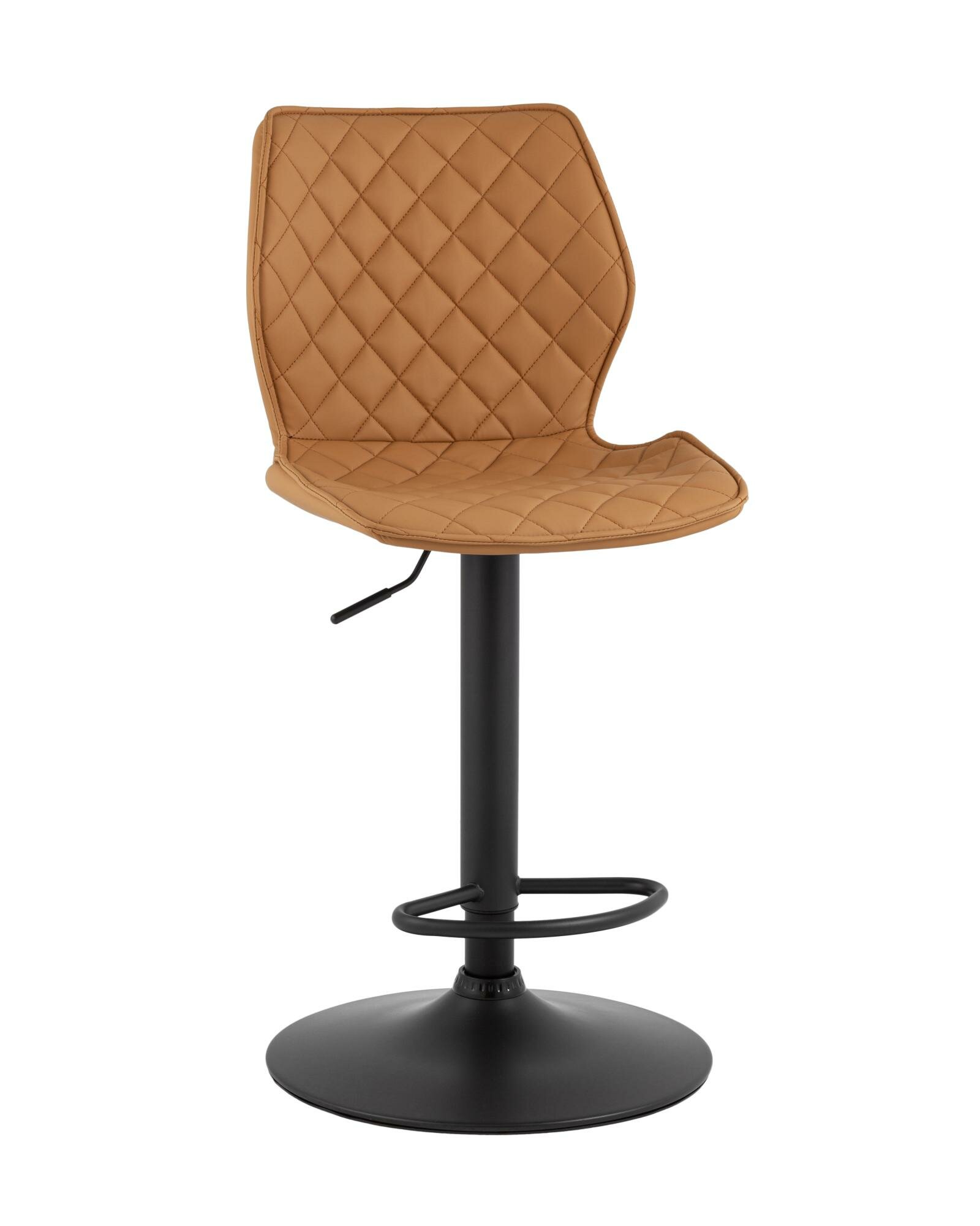 Стул барный Dome STOOL GROUP коричневый, экокожа, металл, мягкое сиденье, без подлокотников