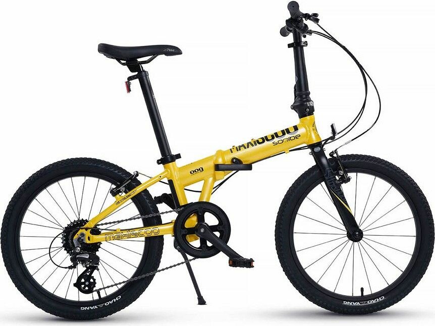 Велосипед Maxiscoo S009 Pro, складной, 8 скоростей, алюминиевый сплав, желтый