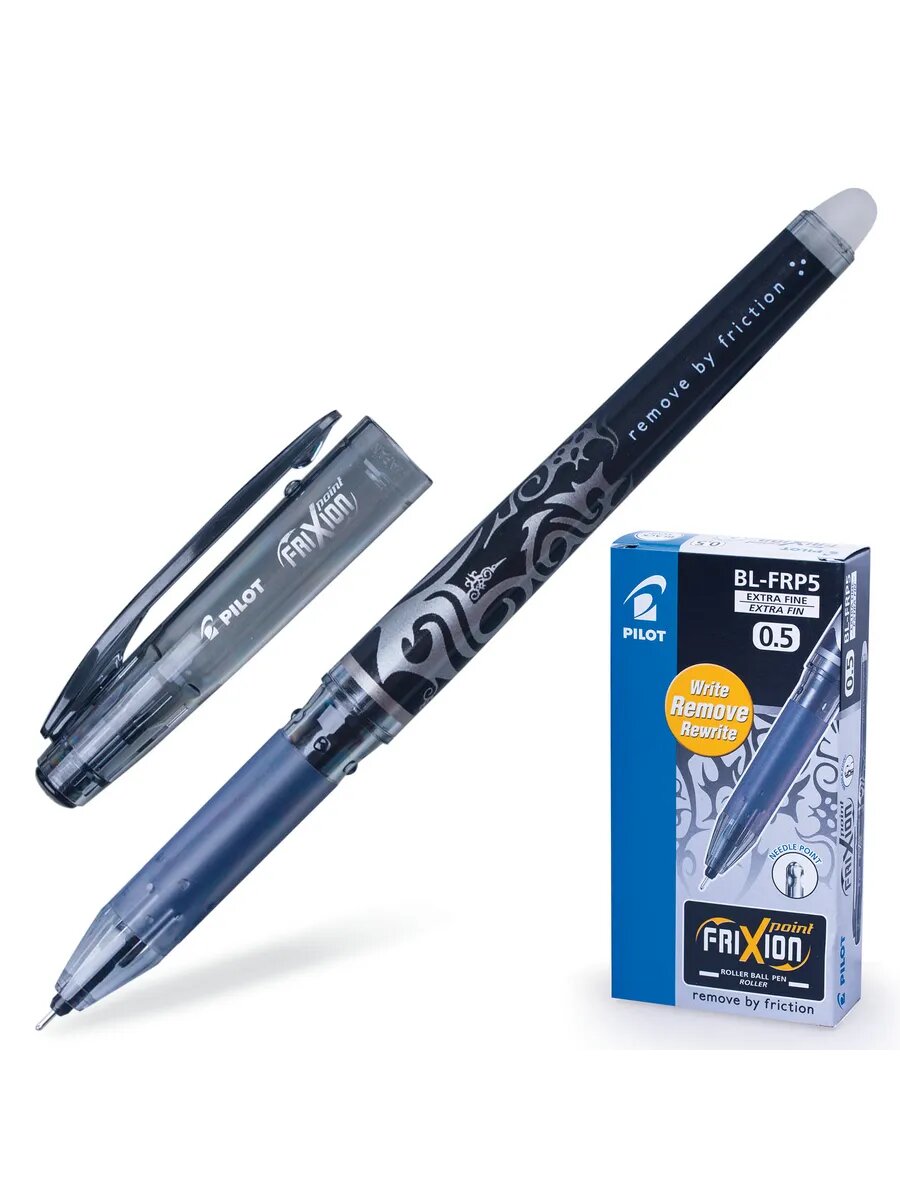 Ручка гелевая стираемая 0,25 мм черная