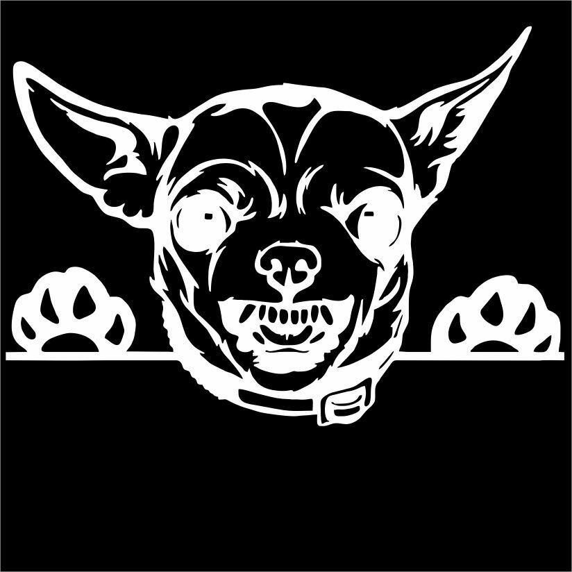 Наклейка виниловая на автомобиль Чихуахуа