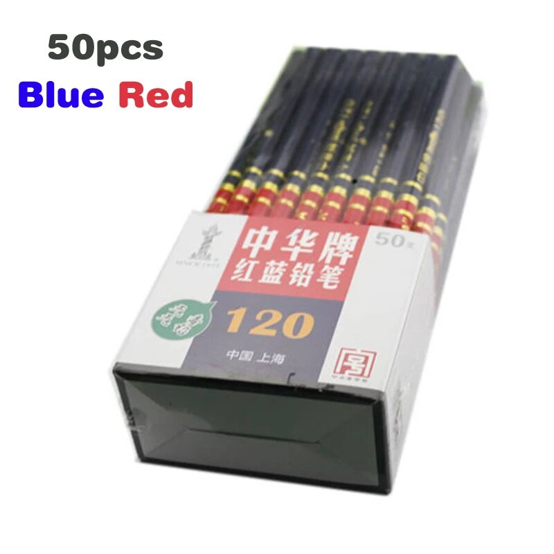 Карандаши для проверки дерева, красные и синие, 50 шт. 50pcs Blue Red
