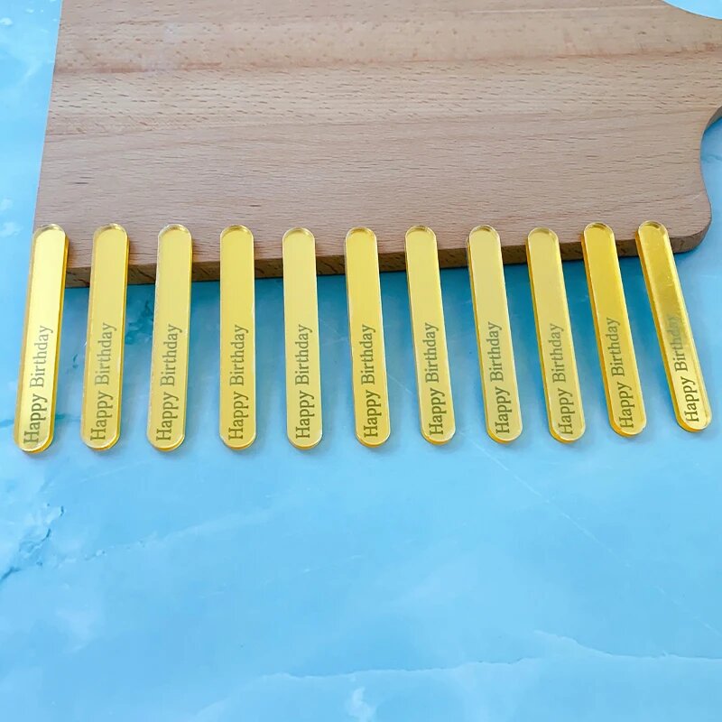 10 шт. акриловые палочки для мороженого сердце звезда Happy Birthday