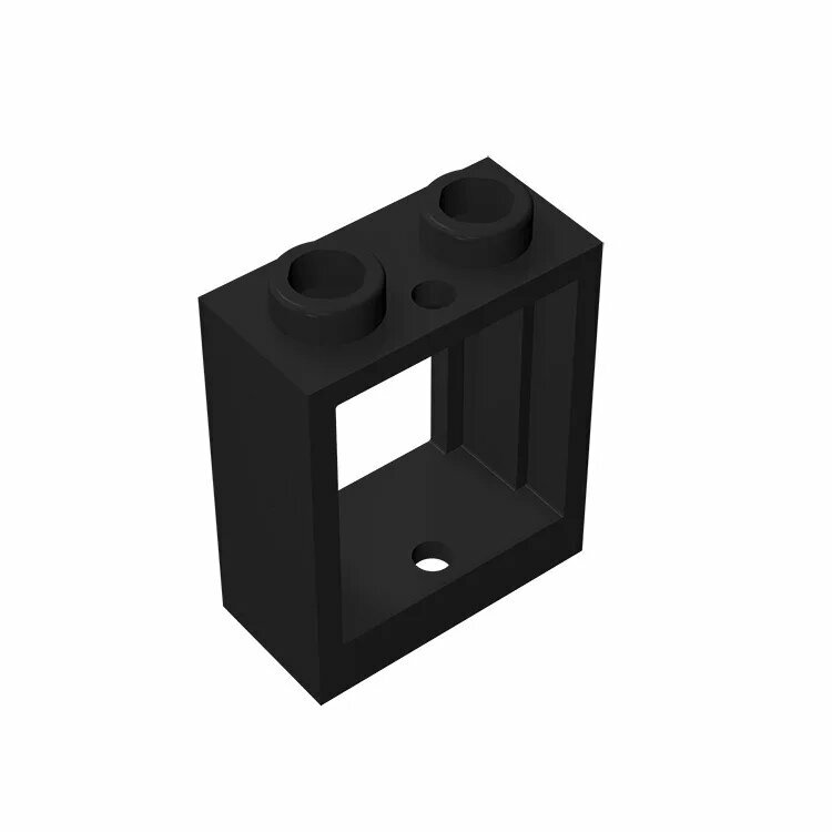 Черный LEGO Brick 1x2x2 с окном, Цвет: 080