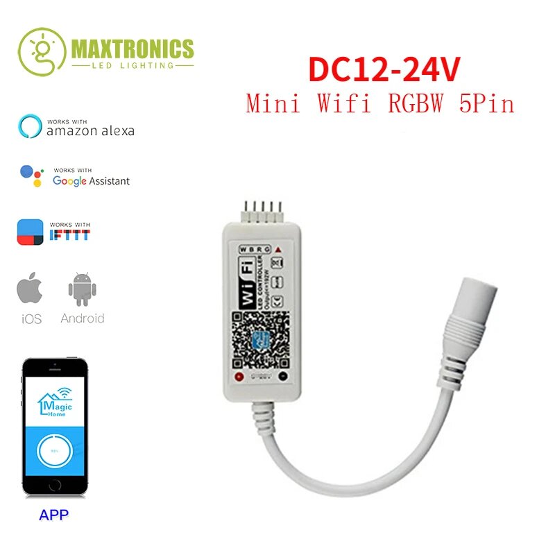 Magic Home RGB/RGBW Wi-Fi контроллер для светодиодной ленты Mini Wifi RGBW 5pin