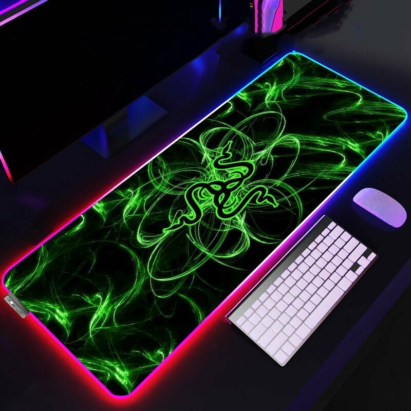 Коврик для мыши Razer "Razer", RGB, XXL, нескользящий, прошитые края